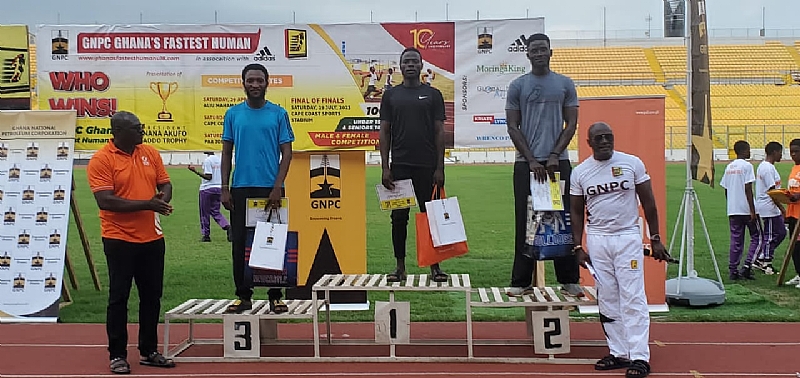Edwin Gadayi runs 9.84 secs to win 2023 GNPC Ghana Fastest Human ...