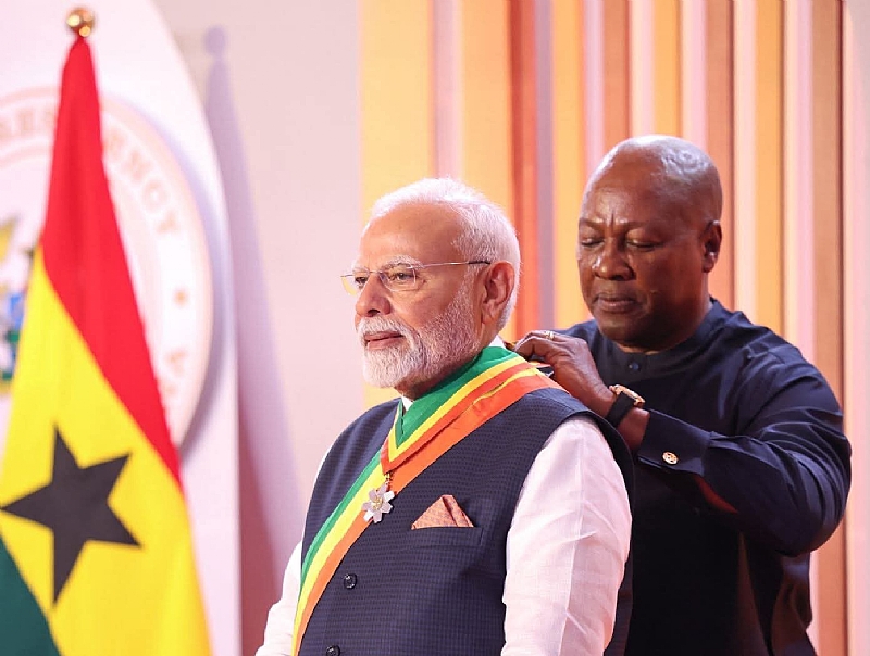President Mahama confers Ghana’s highest national honour on Indian ...
