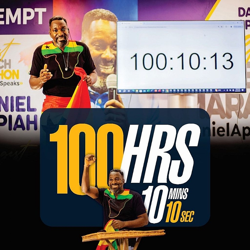 Speech-a-thon: Daniel Appiah speaks for 100 hours, 10 minutes and 10 ...