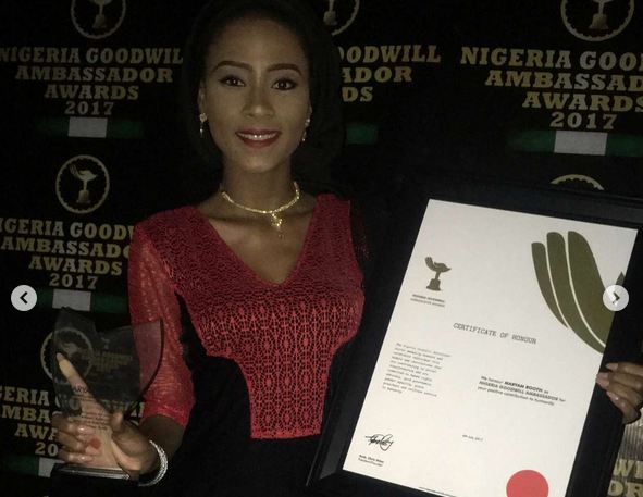 Actress, Maryam Booth Wins Goodwill Ambassador Award