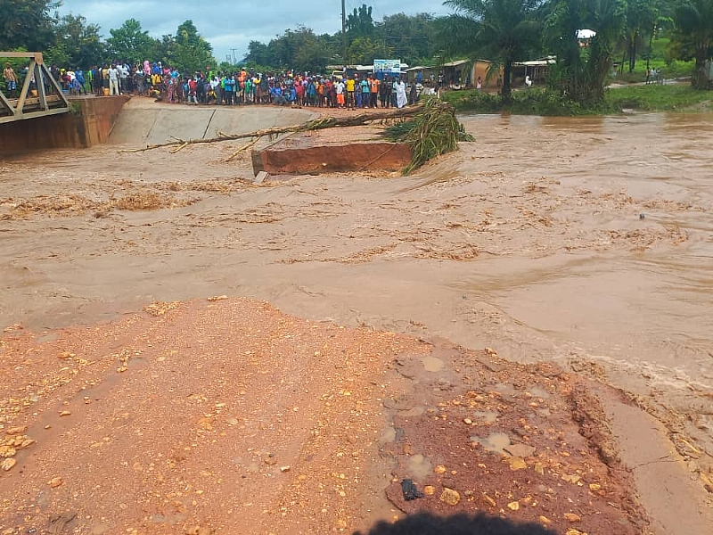 Communities in Oti Region cut off as bridge collapses after downpour