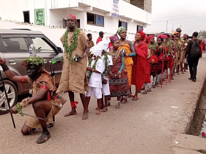 Tema people celebrate Homowo Festival
