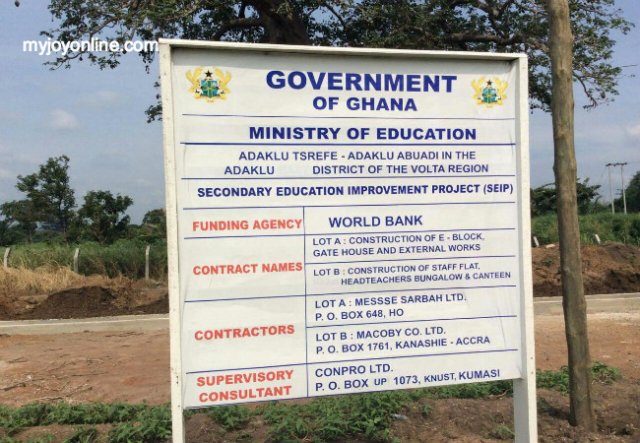 Adaklu MP unhappy with progress of work on Adaklu Community SHS project