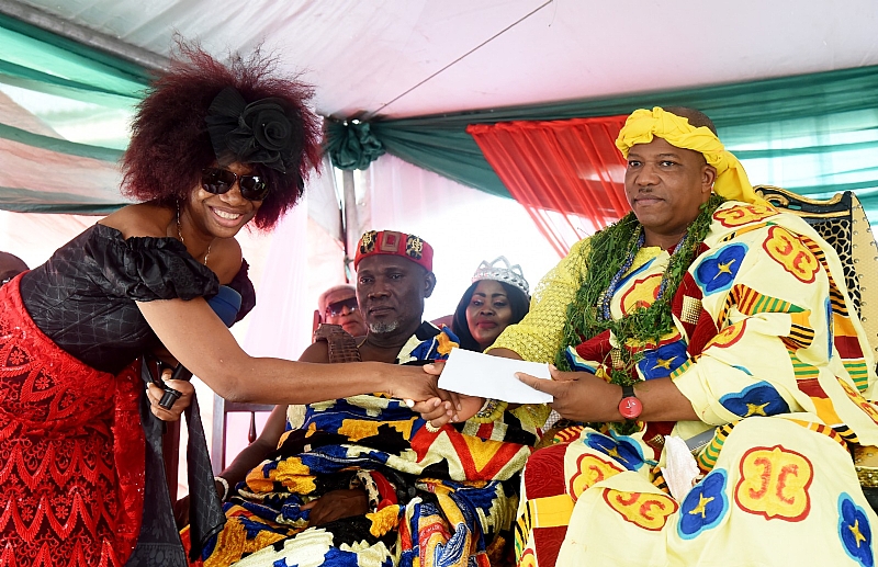 Adonko supports La Abese Adonten Homowo Festival with cash, drinks