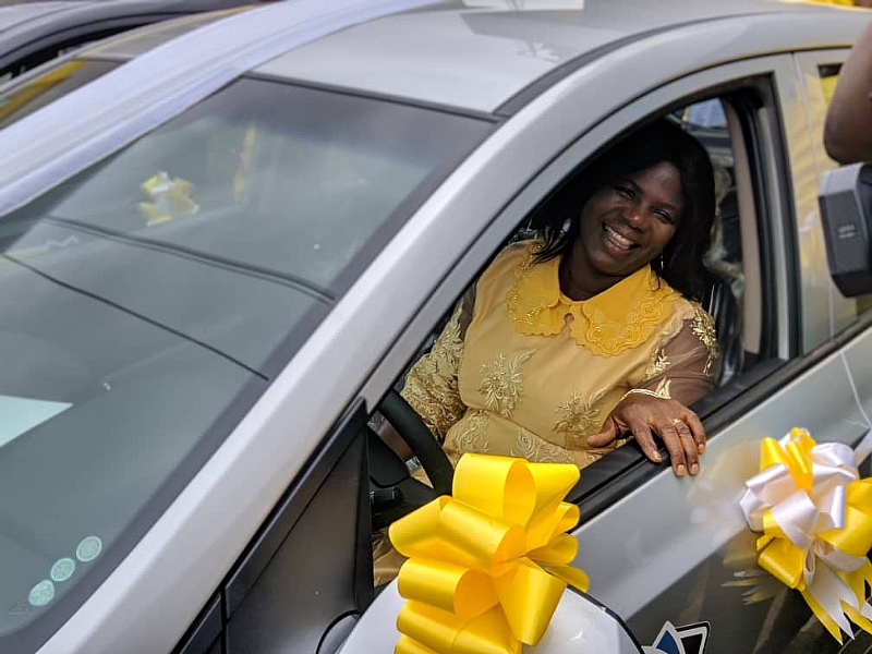 MTN MoMo@10: July Winners Receive Flat Screen TVs, Cars