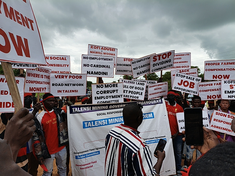 Talensi communities protest against Cardinal Namdini Mining Company ...