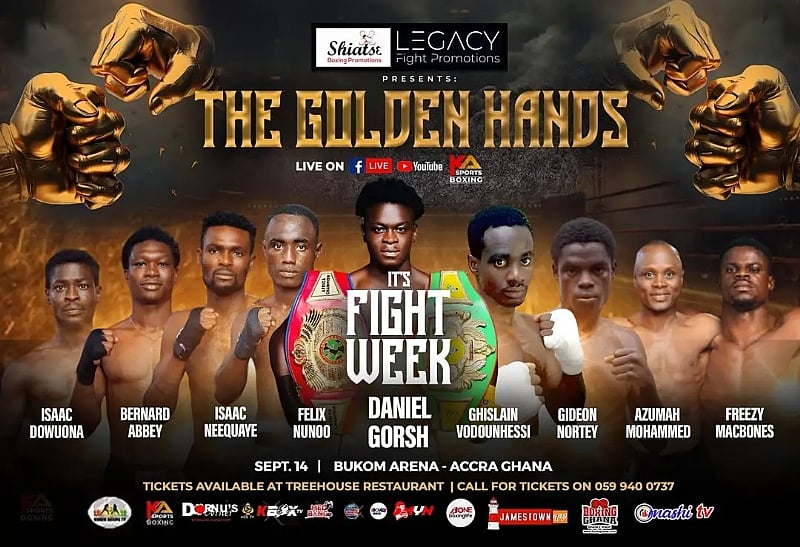 Bukom Boxing Arena to host ‘Hands Of Gold’ boxing show by Shiatse and ...