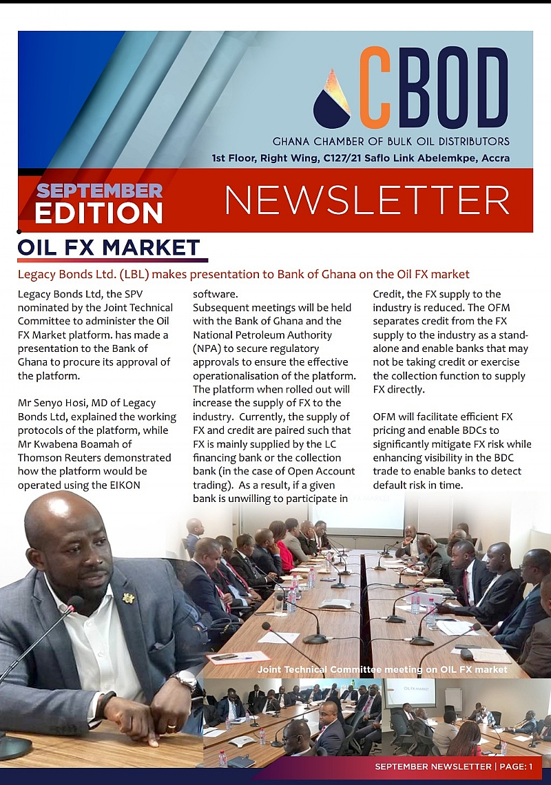 CBOD Releases Maiden Newsletter