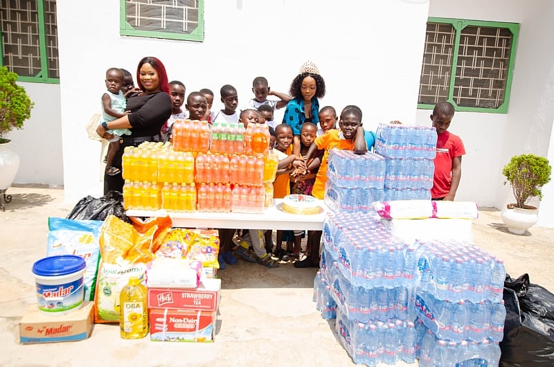 Ruthy Nutifafa donates items to Teshie Children’s Home