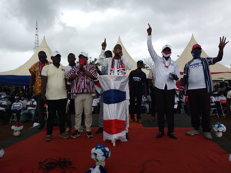 John Sanie Shakes Mpohor With NPP Campaign Team Launch