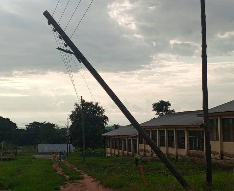 Falling ECG pole puts Biakoye Community Senior High School in danger