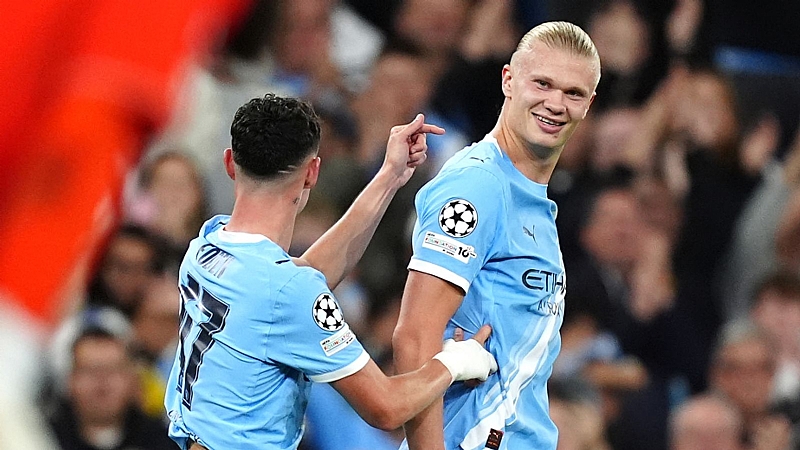 Erling Haaland scores 50th Champions League goal in victory over Napoli