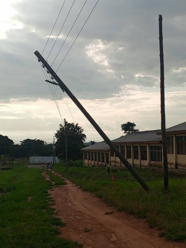 Falling ECG pole puts Biakoye Community Senior High School in danger