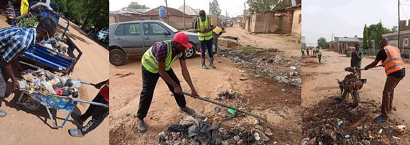 Residents, security personnel observe National Sanitation Day in Paga