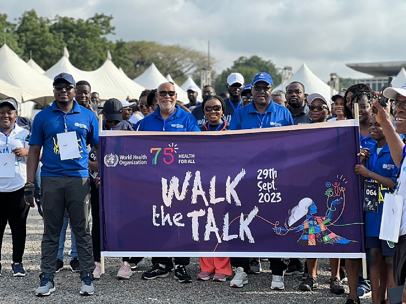 WHO Ghana's 'Walk The Talk' float marks WHO's 75th Anniversary and 60th ...