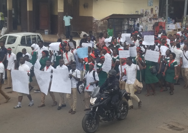 Unemployed Nurses Protest In Kumasi