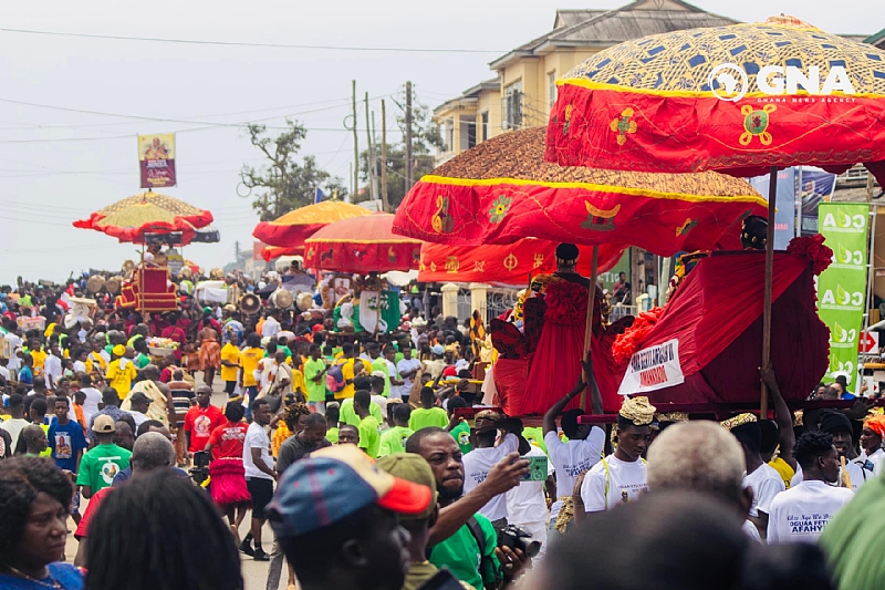 Oguaa Fetu Afahye underway in Cape Coast