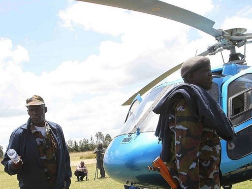 Five escape wrecked Ugandan helicopter, two dead