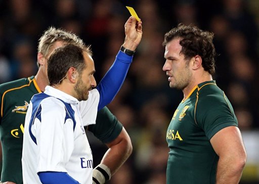 IRB says ref wrong with first Springbok yellow