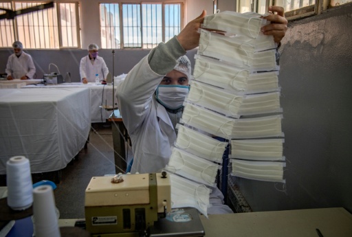 Morocco prisoners make masks for fellow inmates