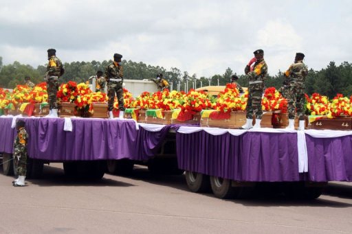 Mass funeral for victims of Congo munitions