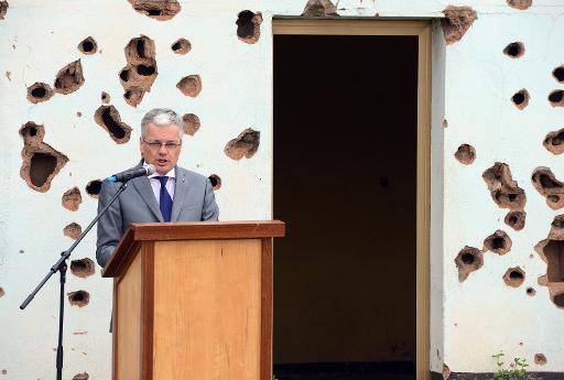 Tearful memorial for Belgian troops killed in Rwanda genocide