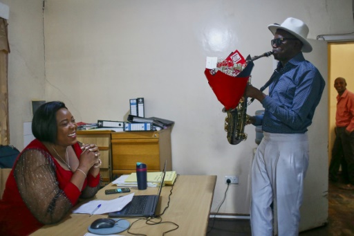 Sax appeal: Zimbabwe sweethearts send surprise serenades