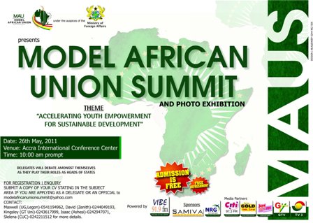 MODEL OF AFRICAN UNION SUMMIT TO BE HELD AT THE CONFERENCE CENTER