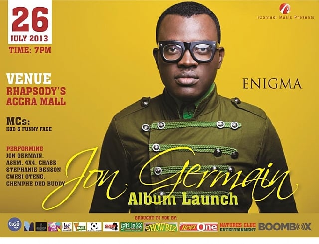 JON GERMAIN TO LAUNCH 'ENIGMA' ALBUM WITH A STAR STUDDED CONCERT