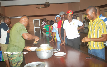 Aponkye Nkrakra at Ghana vs Australia match at Air Force Officers' Mess
