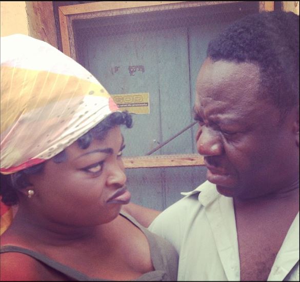 Hilarious Photo Of the day: Funke Akindele & Mr Ibu Dancing