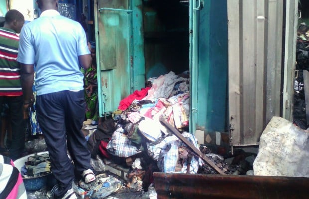 Shops Burnt At K'si Central Market