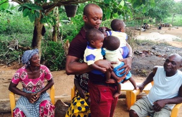 Ghana captain Asamoah Gyan adopts motherless triplets