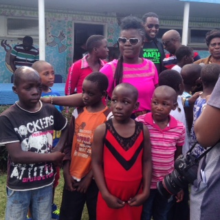 Kaakie engages orphans in Zimbabwe ahead of HIFA Concert.