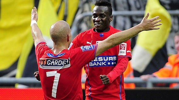 David Accam On Target In Helsingborg Comprehensive Win Over Halmstad Bk