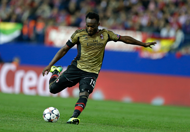 Michael Essien plays in AC Milan shock 2-1 defeat to Sassuolo