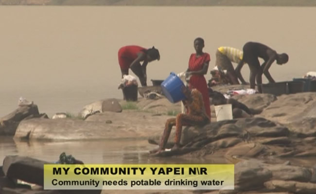 Humans, animals share river in Yapei