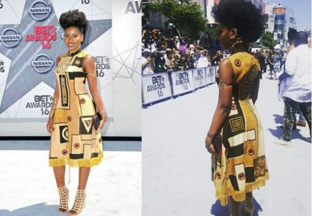 MzVee 'sells' Africa with her outfit for 2016 BET Awards