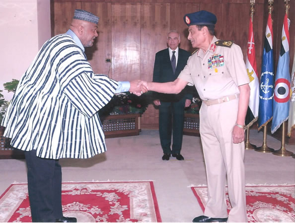 AMBASSADOR OF GHANA, H.E. ALHAJI SAID SINARE PRESENTS CREDENTIALS IN EGYPT
