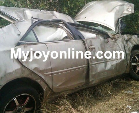 Photo: Yaw Siki's mangled accident car