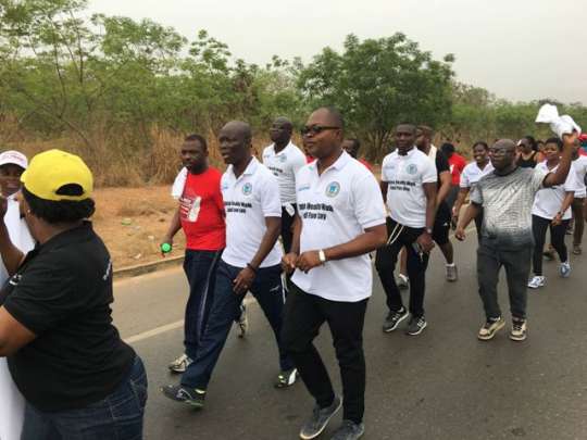 Goldstar Consult organises health walk for GIMPA
