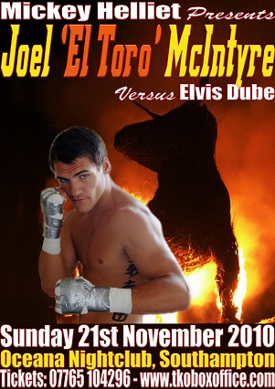 Tony Oakey Protégé Joel McIntyre Set For Local Debut On Nov 21st