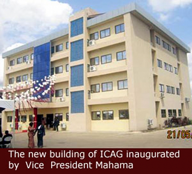 VEEP MAHAMA INAUGRATED ICAG COMPLEX OFFICE