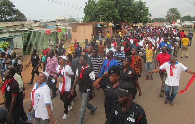 Workers Demo Shakes Tema