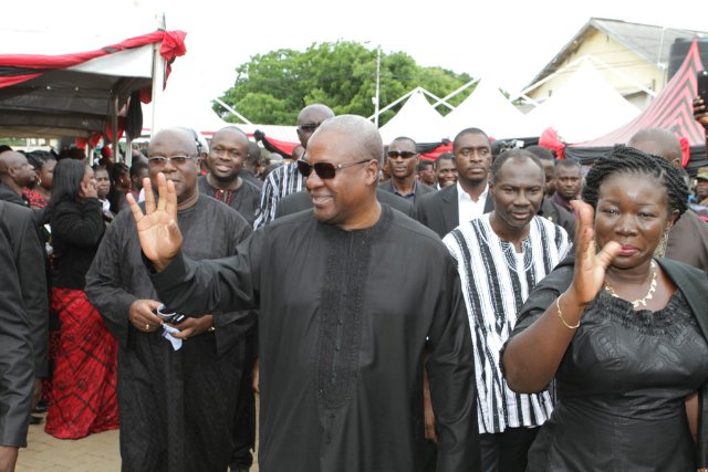 Photos: President Mahama attends Bob Okala's funeral