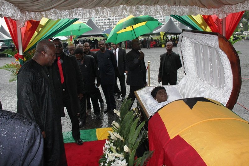 President Mahama pays last respect to Theodosia Okoh