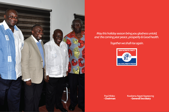 NPP sends seasonal greetings to Ghanaians