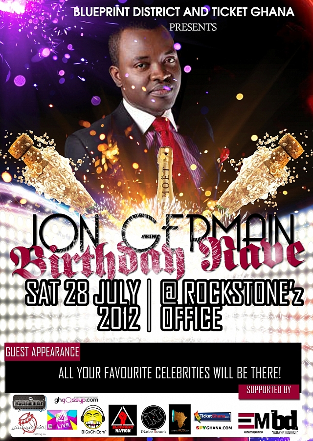 Jon Germain To Celebrate Birthday @ Rockstones Office on Sat. 28th July ...