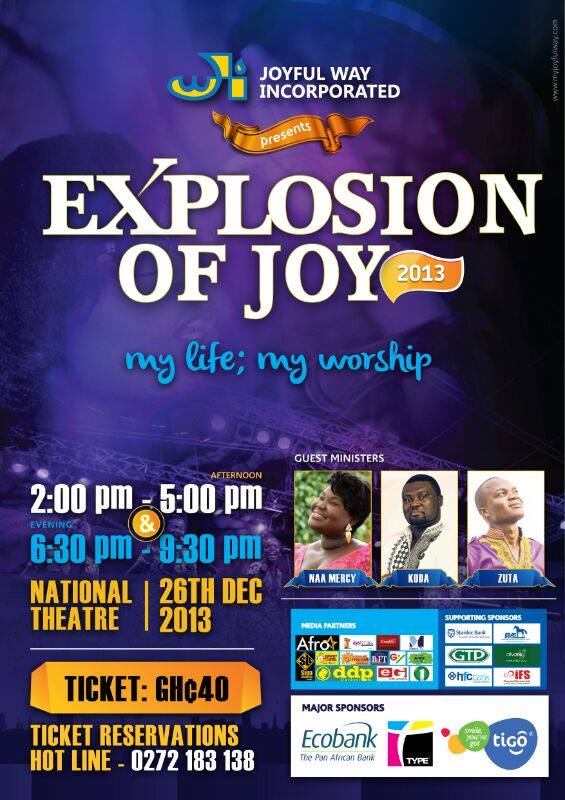 Joyful Way Presents Explosion Of Joy Concert On Dec 26