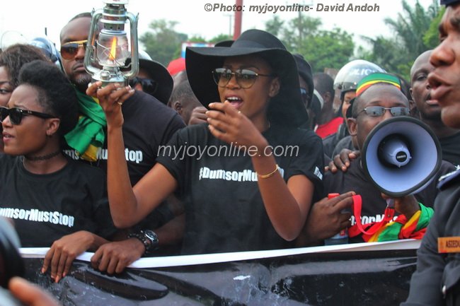 Ghana's celebrities end freedom march against darkness
